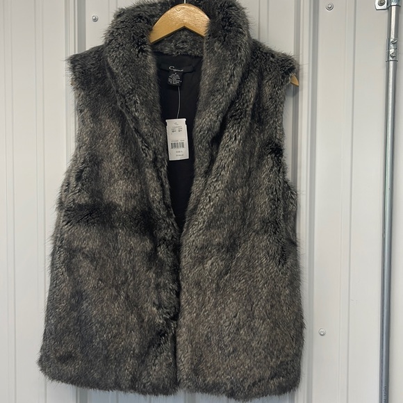 Cejon | Jackets & Coats | Cejon Faux Fur Vest Dark Grey New Small ...